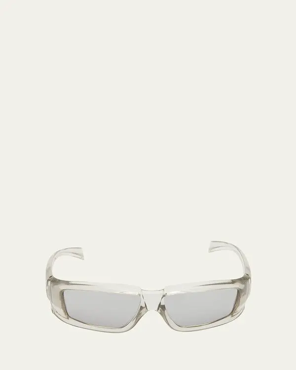 Rick Owens Square Sunglasses - Transparent/silver