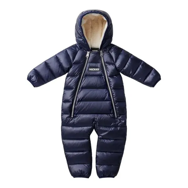 Mackage Bambi Recycled E3-lite Down Snowsuit For Babies - Navy