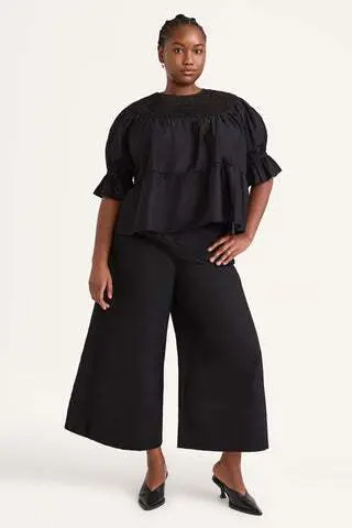 Merlette Sol Eyelet Blouse - Black