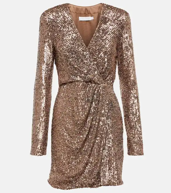 Simkhai Sequined Mini Dress In Gold - 30% Off | Editorialist