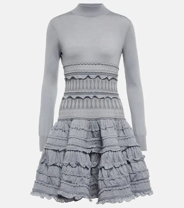 Alaïa Crinoline Mini Dress - Grey