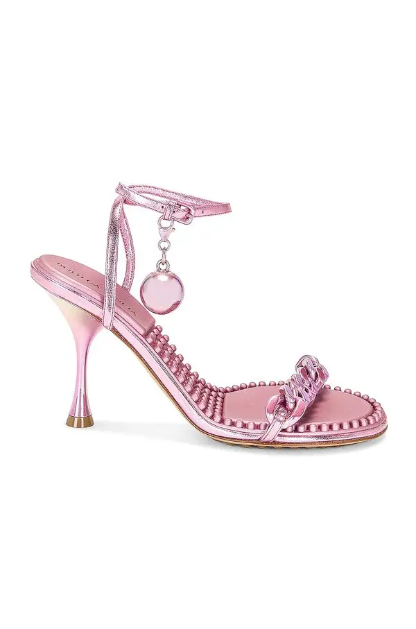 Bottega Veneta Dot Ankle Strap Sandals - Azalea