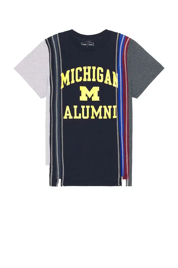 Needles Rebuild 7 Cuts S/s Tee In Navy
