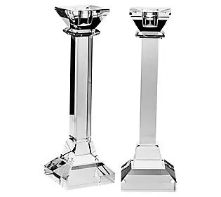 COPA JUDAICA Crystal Candlesticks Clear