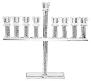 COPA JUDAICA Crystal Menorah Traditional With Stones