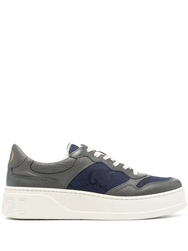 Gucci Interlocking G Leather Sneakers - Blue