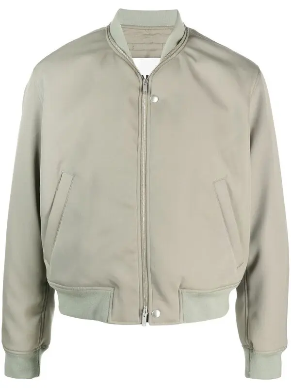 JIL SANDER Zip-fastening Bomber Jacket - Green