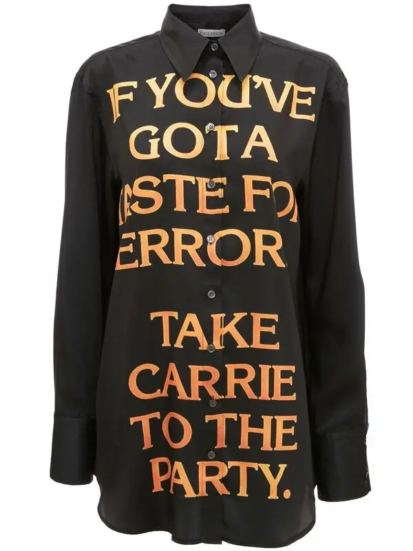 JW Anderson Slogan-print Cotton Shirt