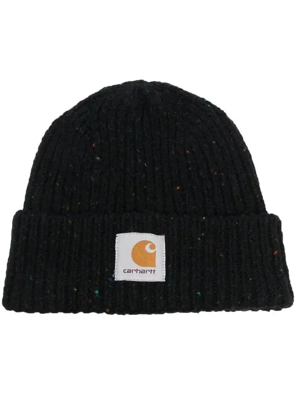 Carhartt Work In Progress Anglistic Logo-patch Beanie - Black