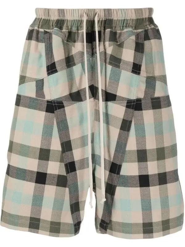 Rick Owens Penta Plaid Bermuda Shorts