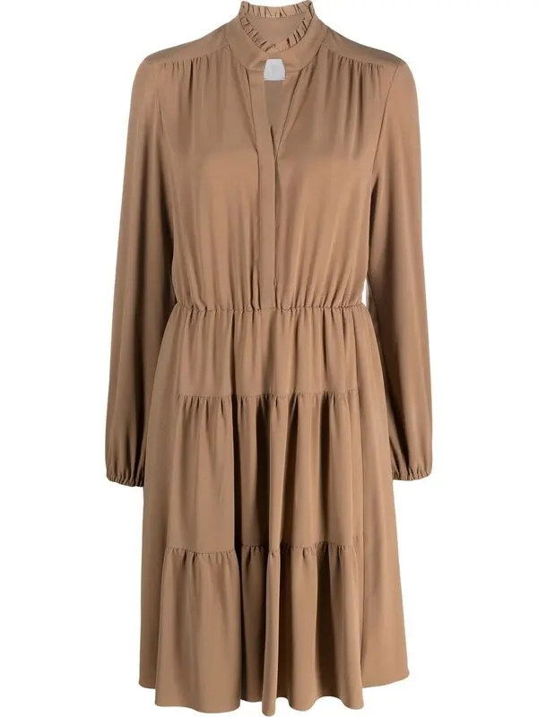 Eleventy Tiered Long-sleeved Dress