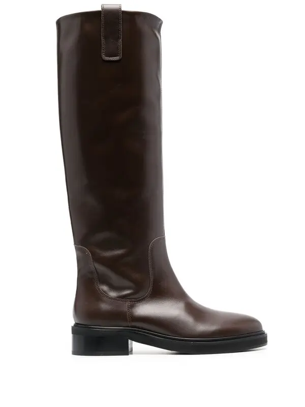 AeydĒ Knee-length Leather Boots - Brown