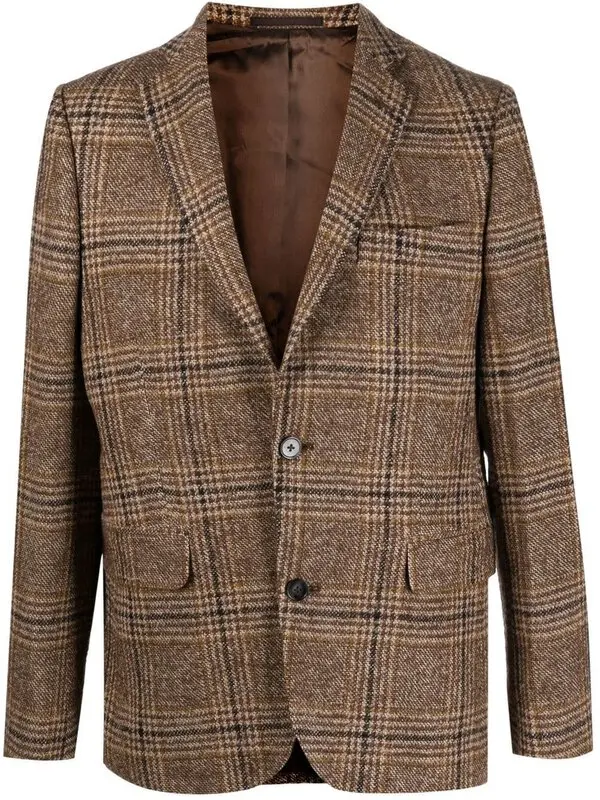 Officine Générale Plaid-check Single-breasted Blazer