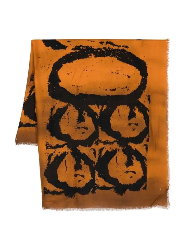 Givenchy Graphic Print Scarf - Brown