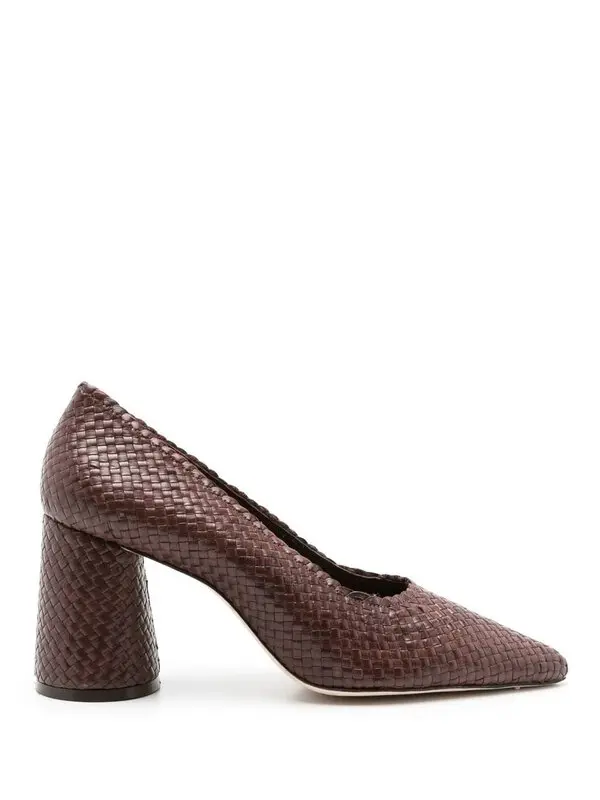 STUDIO CHOFAKIAN 85mm Liam Interwoven Pumps - Brown
