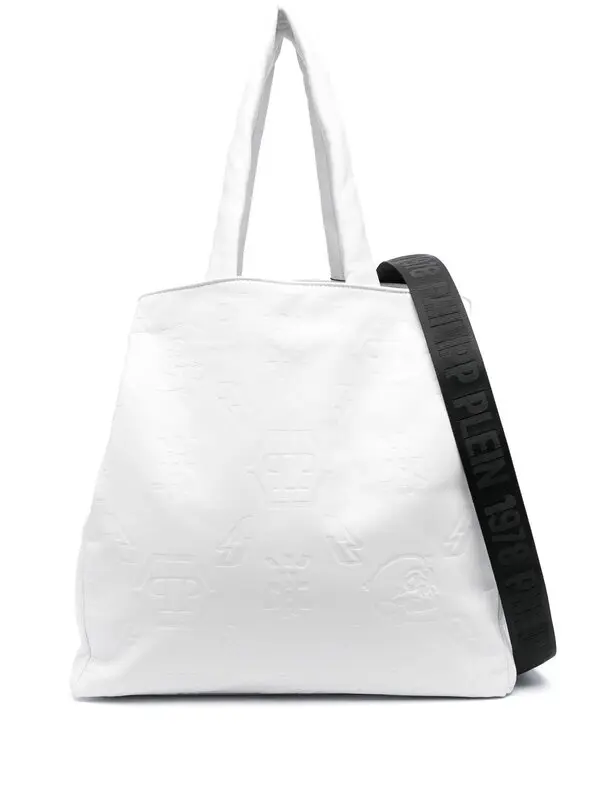 Philipp Plein Embossed Monogram Tote Bag