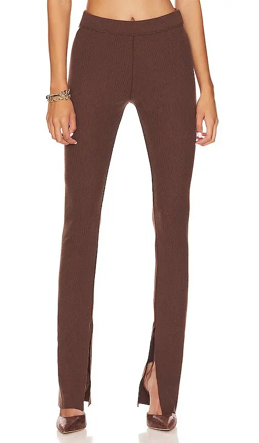 THE RANGE Slit Legging In Brown