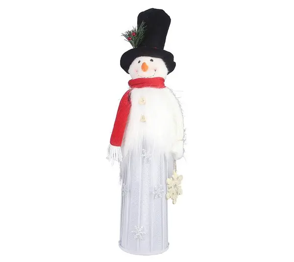 YOUNG'S INC. Young's Fabric Snowman With Led Light