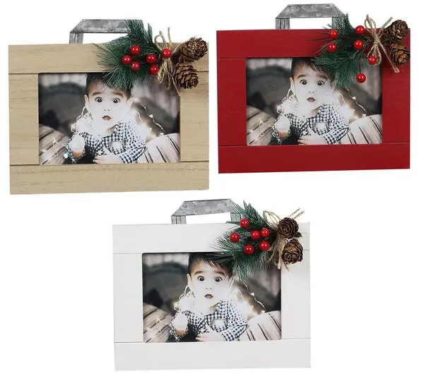YOUNG'S INC. Young's Wood Christmas Lodge 4' X 6' Frames, Se T Of 3