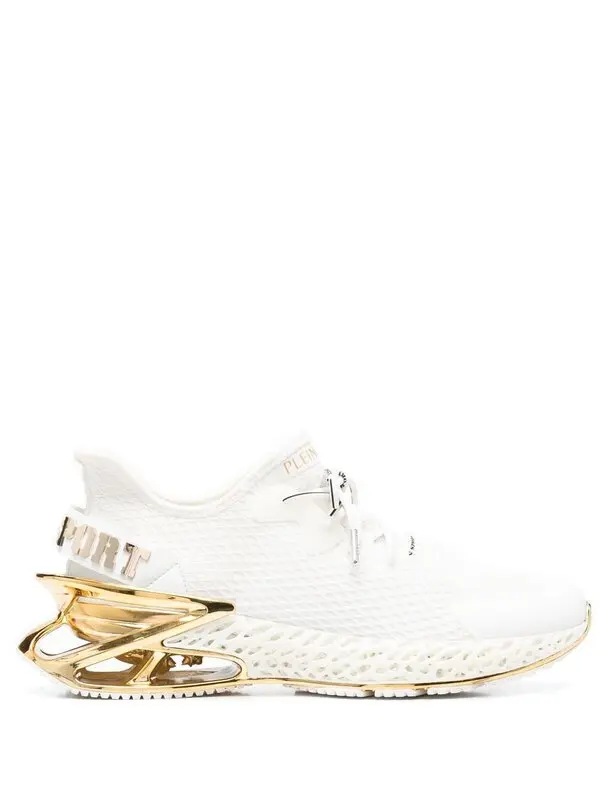PLEIN SPORT Thunder Force Lace-up Sneakers - White