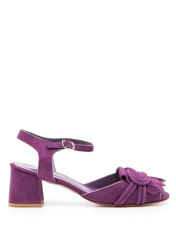 STUDIO CHOFAKIAN Antonieta Suede Sandals - Purple
