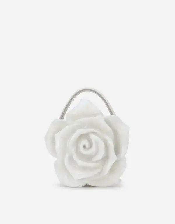 Dolce Gabbana Resin Rose Dolce Box Bag White Editorialist