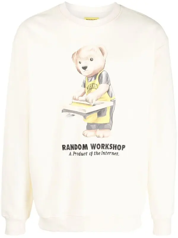 MARKET Graphic-print Long-sleeved Jumper