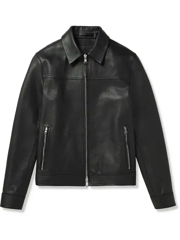 Mr P. Full-Grain Leather Coach Jacket - Black | Editorialist