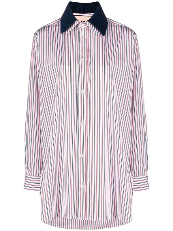 Plan C Stripe Long-sleeved Shirt
