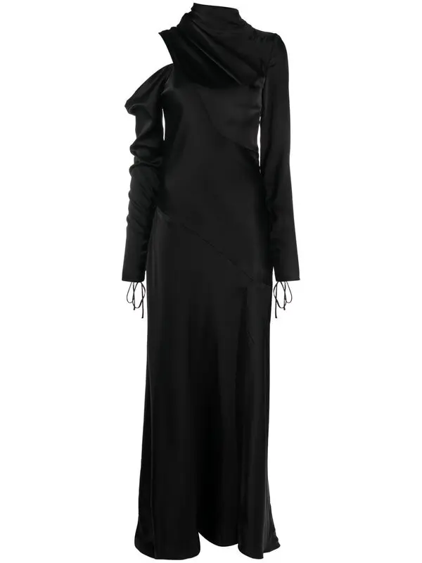 V:PM ATELIER Satin-finish Draped Gown