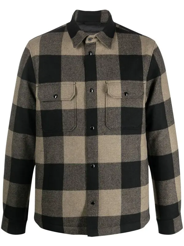 Woolrich Plaid-check Quilted Shirt Jacket - Green