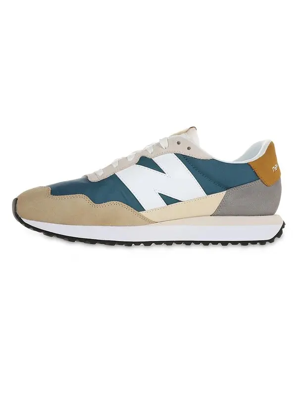 NEW BALANCE 237 Logo Suede Casual Sneakers - Dark Moonstone | Editorialist
