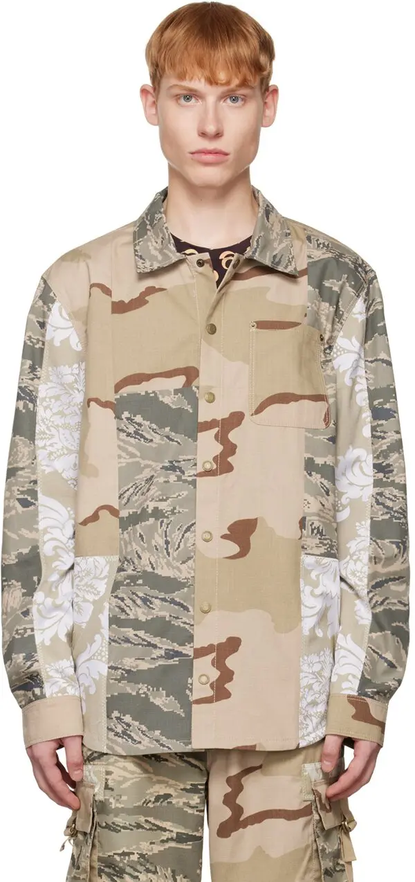 Marine Serre Beige Desert Jacket In 09 Beige - 65% Off | Editorialist