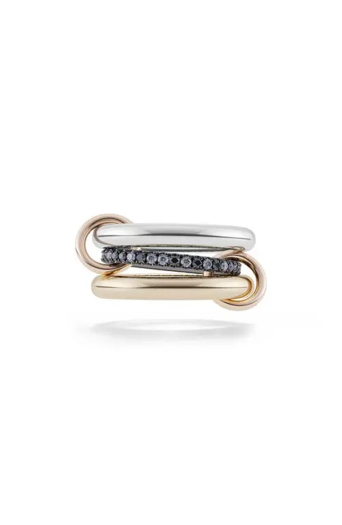 SPINELLI KILCOLLIN Libra Mix Stack Ring - Yellow Gold | Editorialist