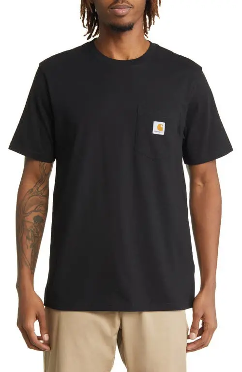 Carhartt Work In Progress Logo Pocket T-shirt - Black