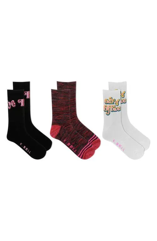 K BELL SOCKS 3-pack Active Crew Socks