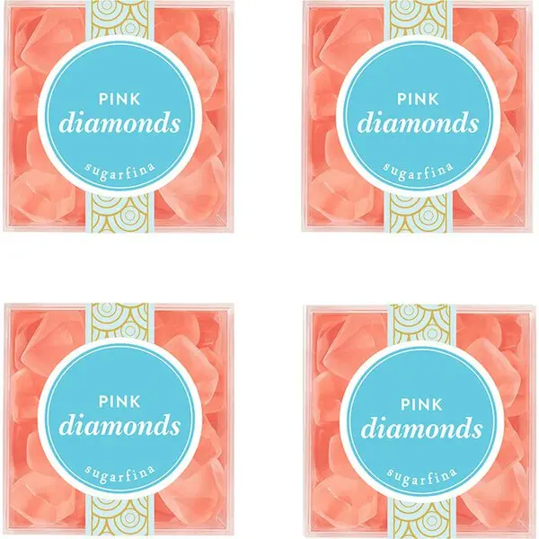 SUGARFINA Pink Diamonds Set Of 4 Candy Cubes