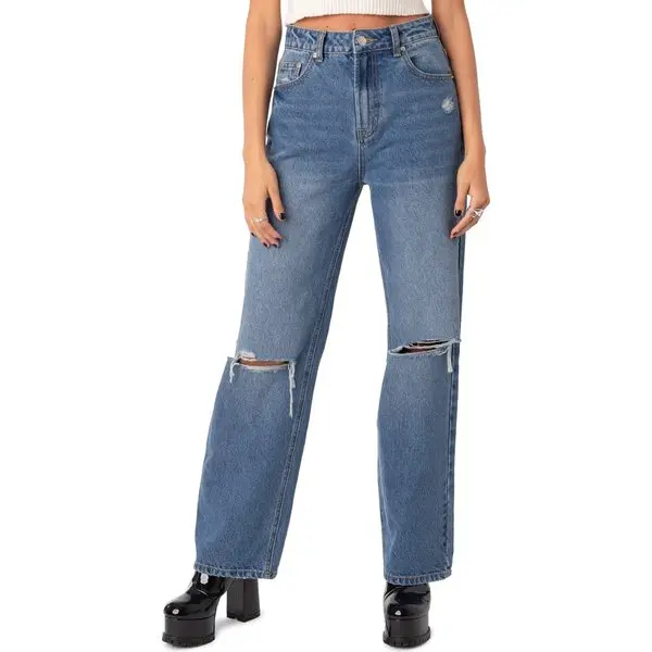 EDIKTED Lori High-rise Wide-leg Jeans