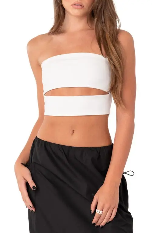 EDIKTED Darcey Cutout Tube Top - White
