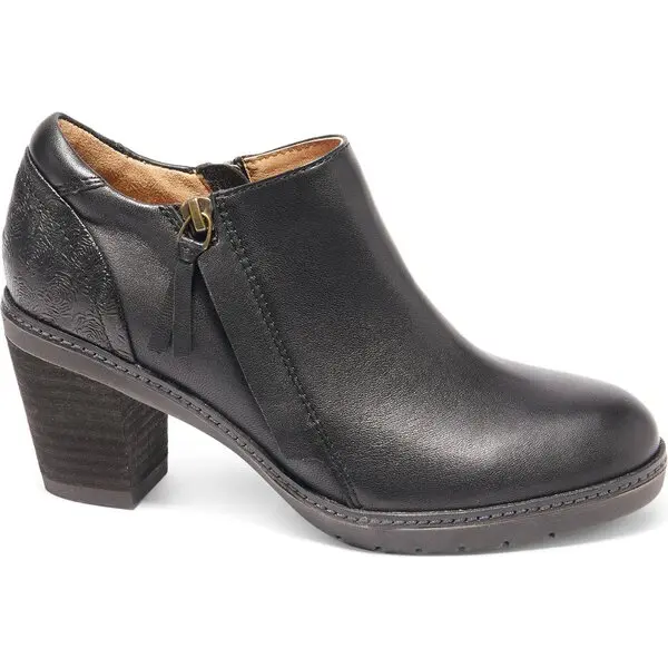 HALSA FOOTWEAR Rylee Leather Bootie - Black