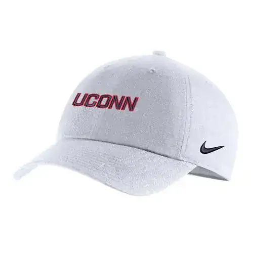 Nike Uconn Huskies Heritage86 Logo Adjustable Hat - White | Editorialist