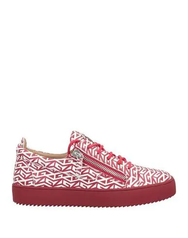 GIUSEPPE ZANOTTI Low-top Calfskin Sneakers - Red