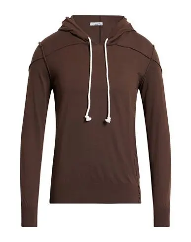 PAOLO PECORA Cotton Hooded Sweater - Brown