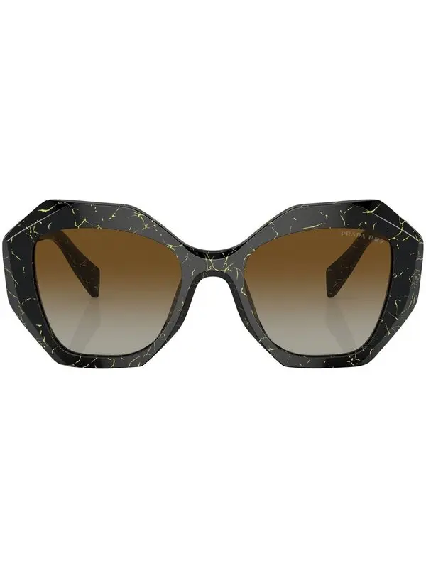Prada Marble-print Geometric Sunglasses