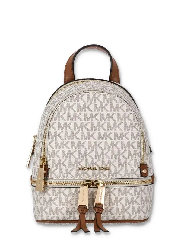 Michael Kors Rhea Mini Backpack - Beige | Editorialist