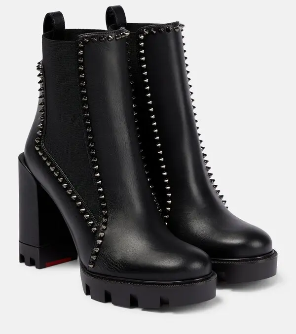 CHRISTIAN LOUBOUTIN Out Line Studded Ankle Boots