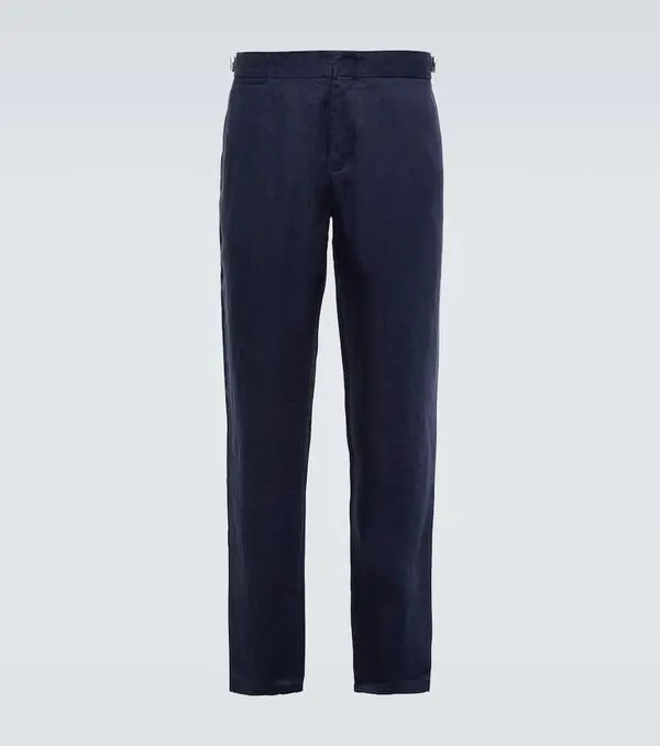 Orlebar Brown Griffon Linen Pants - Blue