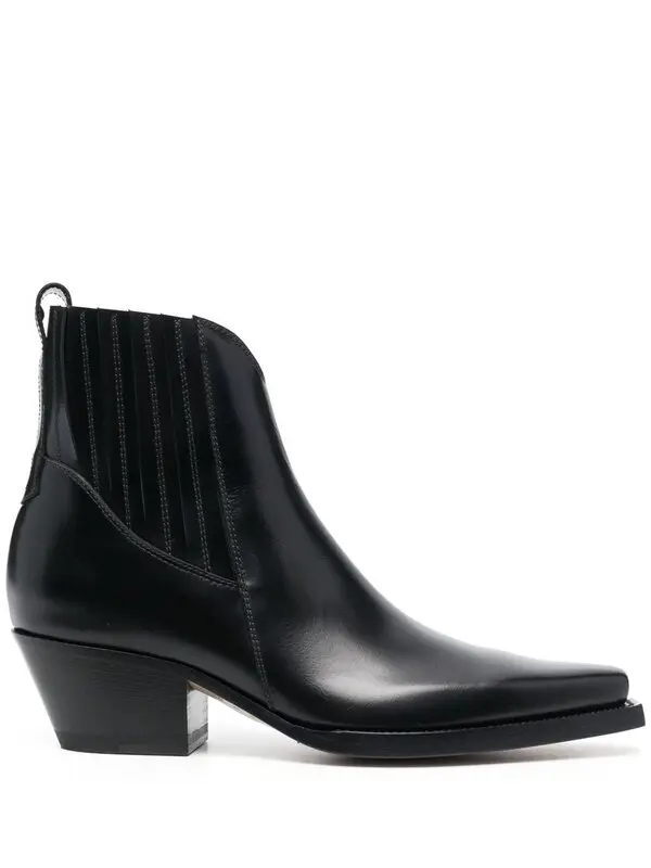 BOTTERO Cowboy Ankle Boots - Black