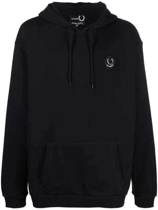 Buy Fred Perry Crest-patch Pullover Hoodie - Black At 35% Off ...