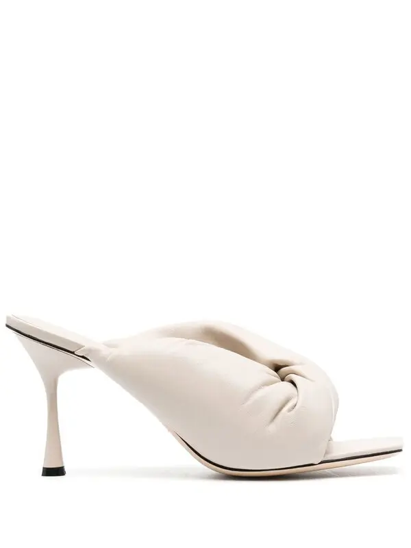 Studio Amelia Croissant 100mm Mules - Neutrals
